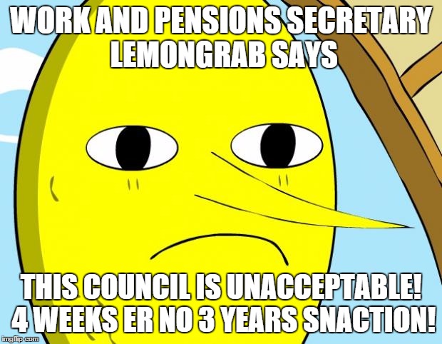Unacceptable Lemongrab - Imgflip