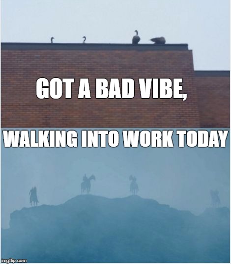 Walking into work today, local Geese have taken a familiar formation ...