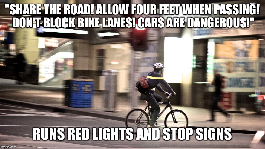 Image tagged in red light biker - Imgflip