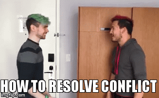 The proper way to resolve conflict - Imgflip
