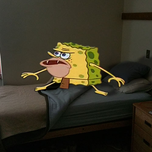 Caveman Spongebob In Barracks Blank Template Imgflip