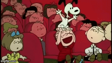 Snoopy and Linus cheering. L - Imgflip