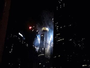US Bank Tower Fireworks from my window - Imgflip