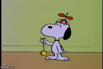 Snoopy with his yoyo. - Imgflip