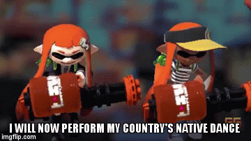 The splatoon splatling dance. - Imgflip