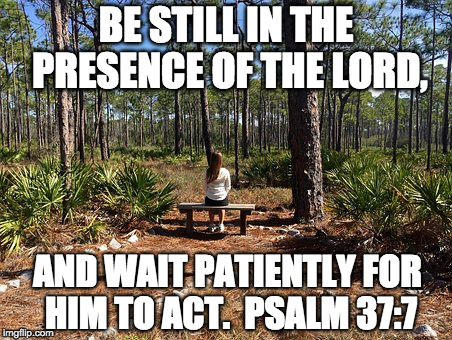 Image tagged in be still psalm 37-7 - Imgflip