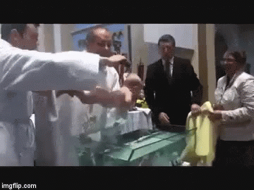 Rare footage of Michael Phelps baptism - Imgflip