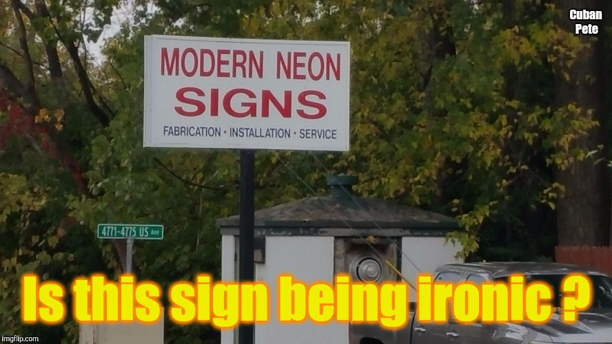 Ironic neon shop sign ? - Imgflip