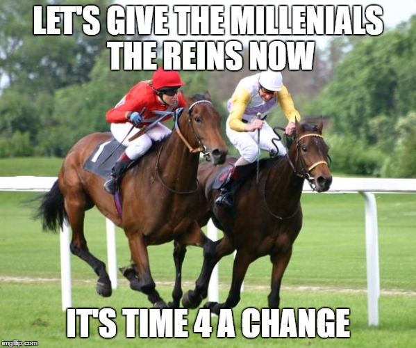 two horses racing - Imgflip