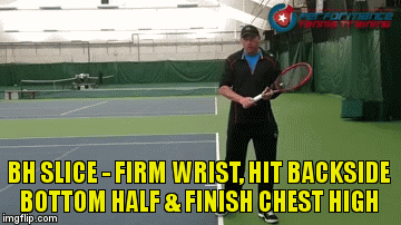 Tennis: BH Slice Technique - Imgflip