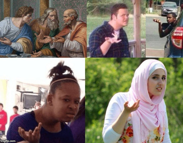 Image tagged in universal what the hell sign - Imgflip