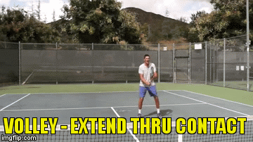 Tennis: Volley - Extend thru Contact - Imgflip