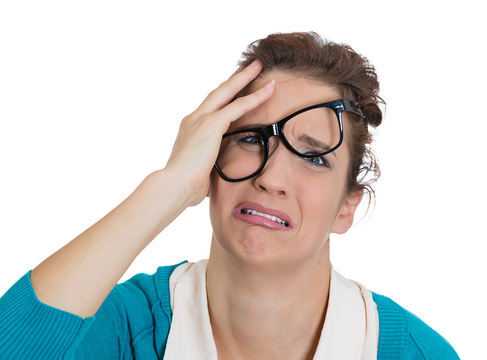 Nervous Lady With Glasses Blank Template Imgflip