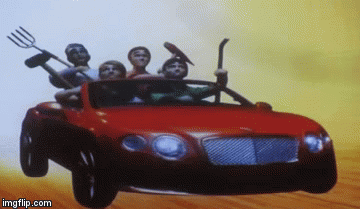 Poor deprived kids drive their Christmas presents to the protest riot ...