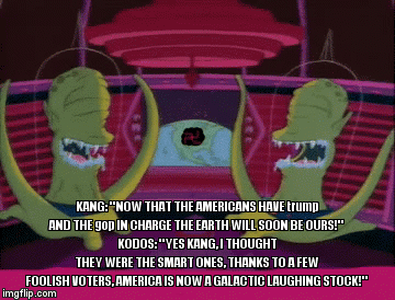 kang and kodos on the election - Imgflip