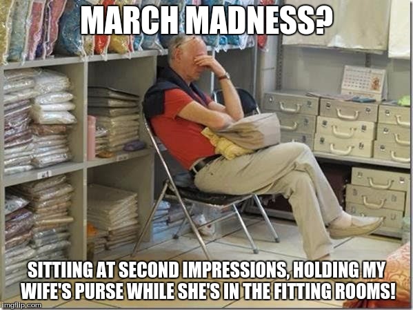 Miserable man shopping with his wife - Imgflip