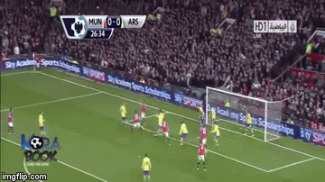 RVP celebrates against Arsenal - Imgflip