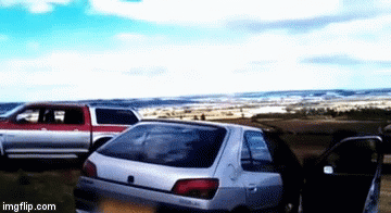 car escapes from idiot - Imgflip