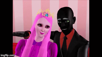 Nergal And Princess Bubblegum In Sims 3 Kiss For Romantic Love ...