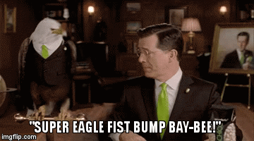 Colbert eagle super fist bump - Imgflip
