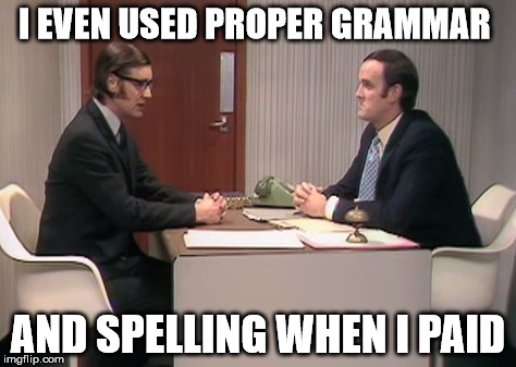Grammar Nazis and Spelling Nazis are supposed to be two different ...