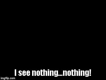 I see nothing...nothing! - Imgflip