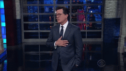 Stephen Colbert crying fake tears - Imgflip