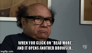 When you click on "read more" and it opens another browser... - Imgflip