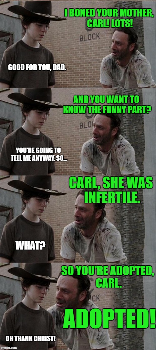 Good news for Carl. - Imgflip