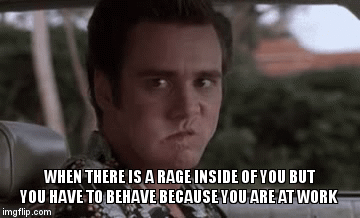 Trying to behave at work - Imgflip