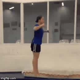 "I don't know how to do a back-flip" "Don't Worry, I'll walk you ...