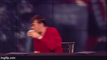 Mark Lamarr spills his tea! - Imgflip