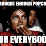 michael jackson eating popcorn Meme Generator - Imgflip