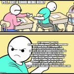 Note passing Meme Generator - Imgflip