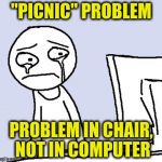 crying computer reaction Meme Generator - Imgflip