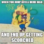 spongebob on fire Meme Generator - Imgflip