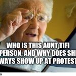 old lady at computer Meme Generator - Imgflip