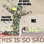 Soldier protecting sleeping child Meme Generator - Imgflip