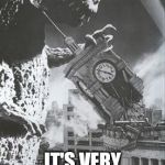 Godzilla destroys a Clock Tower Meme Generator - Imgflip