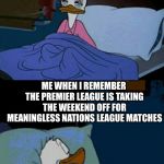 sleepy donald duck in bed Meme Generator - Imgflip