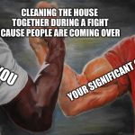 Arm wrestling meme template Meme Generator - Imgflip