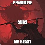 Man giving sword to larger man Meme Generator - Imgflip