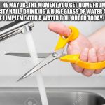 cutting water with scissors Meme Generator - Imgflip