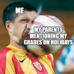 getting hit in the face by a soccer ball Meme Generator - Imgflip