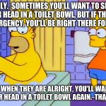 bart hitting homer with a chair Meme Generator - Imgflip