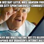 old lady at computer Meme Generator - Imgflip