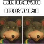 chuck e cheese rat stare Meme Generator - Imgflip