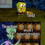 Spongebob vs Squidward Alarm Clocks Meme Generator - Imgflip
