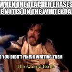 The sacred texts! Meme Generator - Imgflip