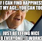 old lady at computer Meme Generator - Imgflip